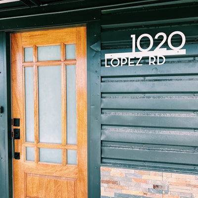 Modern House Numbers Black With Black Acrylic Contemporary Street ...