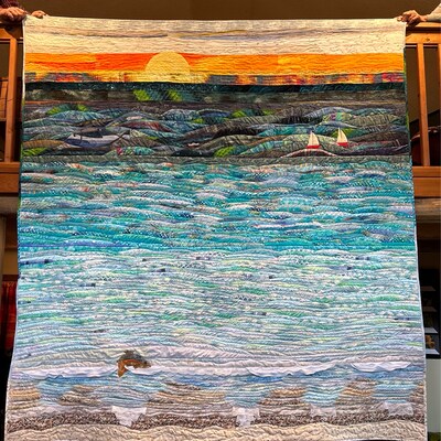 Large Wave Landscapes, Patchwork Tutorial, PDF Tutorial, Instant Download - Etsy