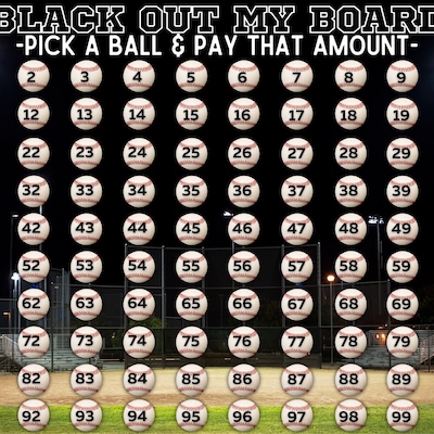 Softball Pick a Date to Donate, INSTANT DOWNLOAD, Fundraiser, Pay the ...