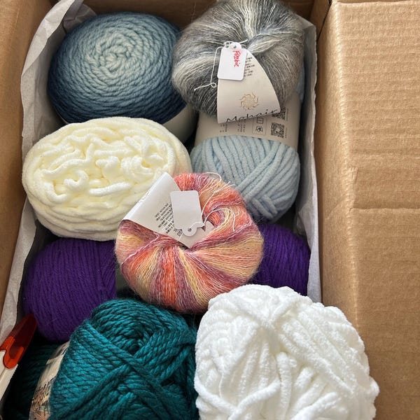 Mystery Yarn Box, Crochet Yarn Knitting, Craft Box, Crochet Lovers, DIY ...