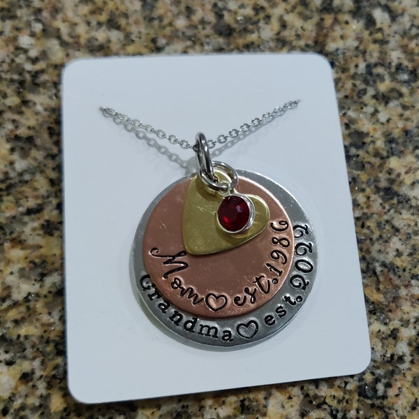 New Grandma Necklace - Grandmother Gift - Mothers Day Gift - Etsy