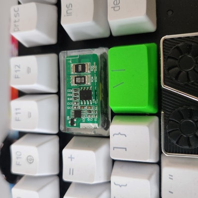 Handmade SA Profile Backlit Key Cap Hidden Fairyland Wood & Resin ...