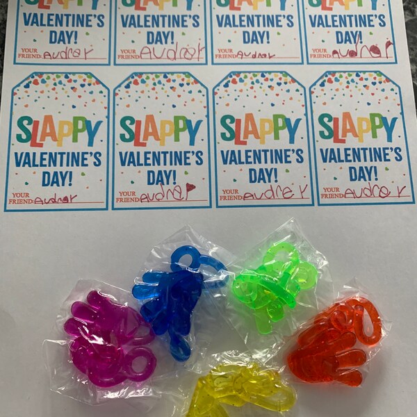 Slappy Valentine's Day Tags, Slap Bracelet Valentine Slap Bracelet ...