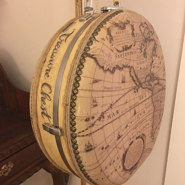 Fabric Yardage - Antique World Map Fabric on Cotton - Sewing Crafting ...