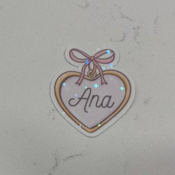 Custom Initial Heart Locket Waterproof Sticker-unique Gift ...