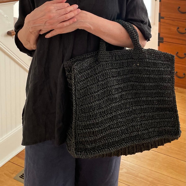 Net Raffia Tote Bag , Shoulder Bags for School Bag, Beach Bag Luxury ...