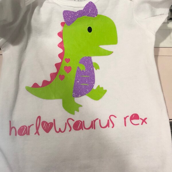 Girl Dinosaur SVG Bundle Pink T-rex Steg Bront Bows and Dinos Birthday ...