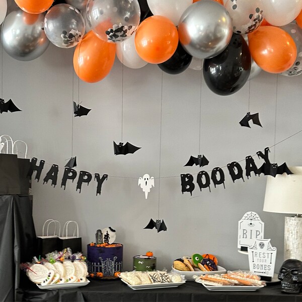 Happy Boo Day Banner | Halloween Birthday Banner | Halloween ...