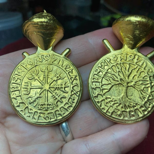 VIKING RUNIC COMPASS - (2 Sided) Graphite Coin Mold - Etsy