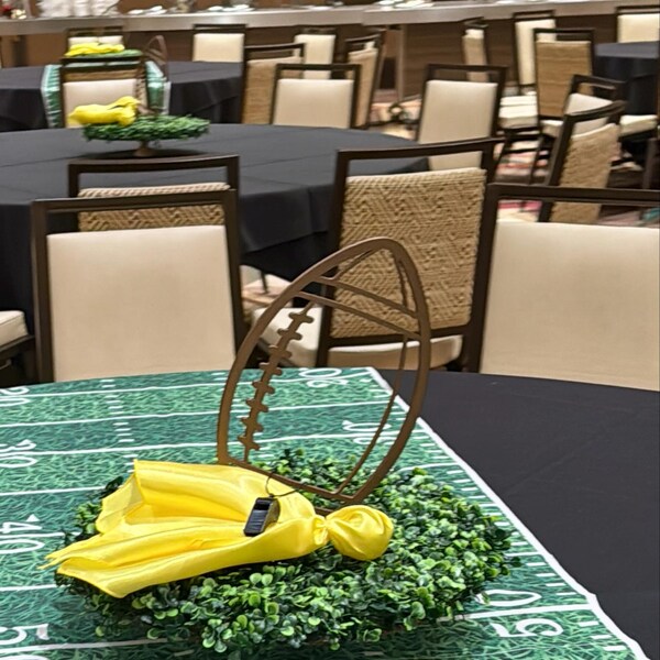 Football Banquet Table Centerpiece - Sports Centerpiece- Football Banquet- Party - Team Banquet ...