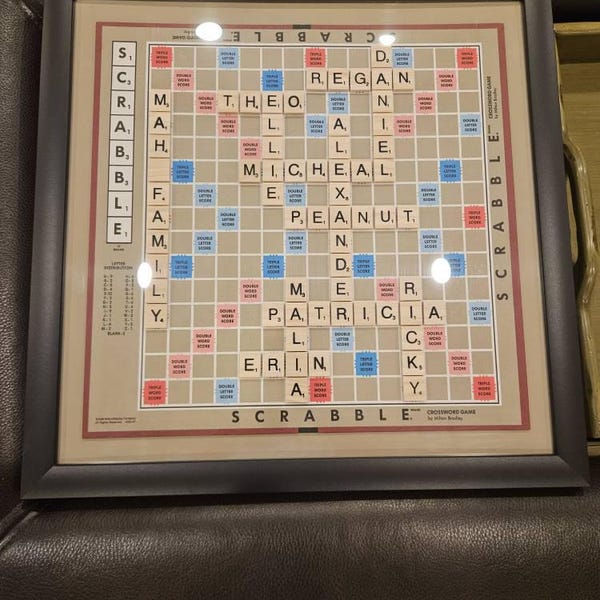 Custom Framed Scrabble Boards - Personalized Gift - Vintage Scrabble ...