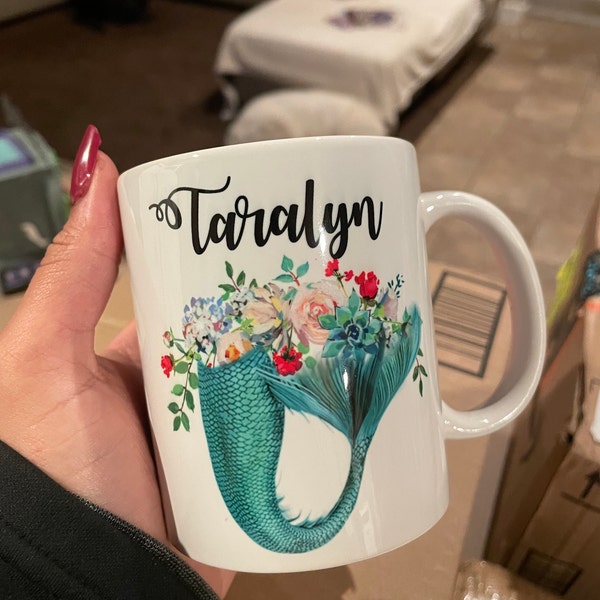 Personalized Mermaid Mug, Mermaid Coffee Mug, Mermaid Gifts for Women ...