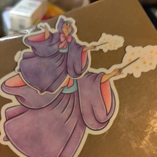 Cinderella Fairy Godmother Sticker, Bibbidi Bobbidi Boo Sticker - Etsy