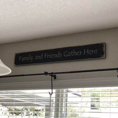 S160 Wooden Handmade Long Sign. family and Friends - Etsy