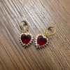 Red Heart Gem Ring, Gold Plated 925 Sterling Silver, Ruby Red Signet ...