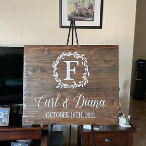 Wedding Welcome Sign Wedding Entrance Sign Laurel Wreath - Etsy