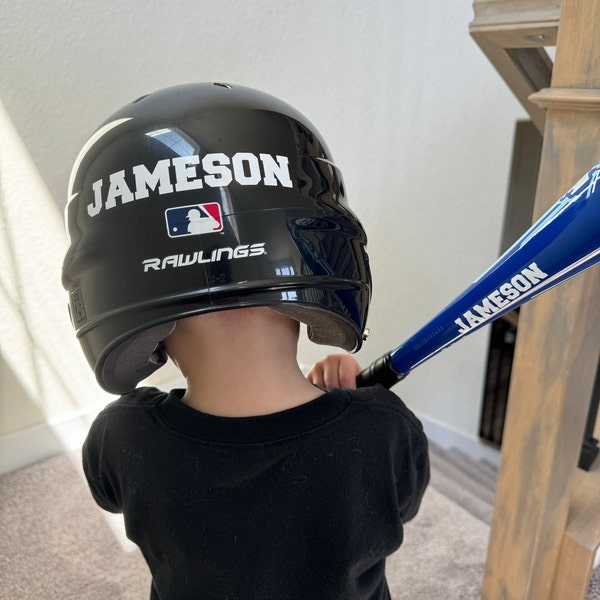 Tball Helmet Custom Name Decal for Kids Custom Helmet Sticker Baseball ...