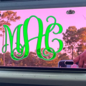 Custom Mirror pink License Plate Car Tag - Etsy