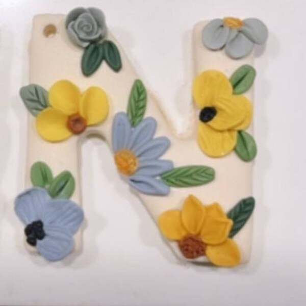 Polymer Clay Letter Keychain | Initial Keychain - Etsy