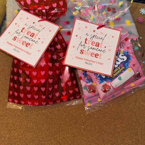 Printable Valentine Tag, Sweet Treat Tag, Valentine's Day Tag, Teacher ...