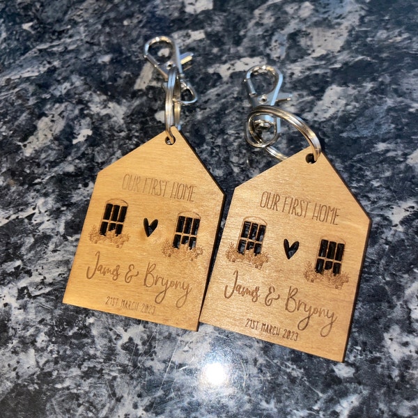 First Home Keyring, First Home, House Keyring, Housewarming Gift ...