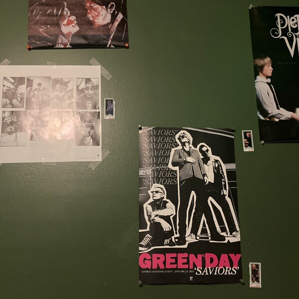 Sticker Pixelated Green Day Set of 3 Woodstock Dookie Glossy 2.5" Two ...