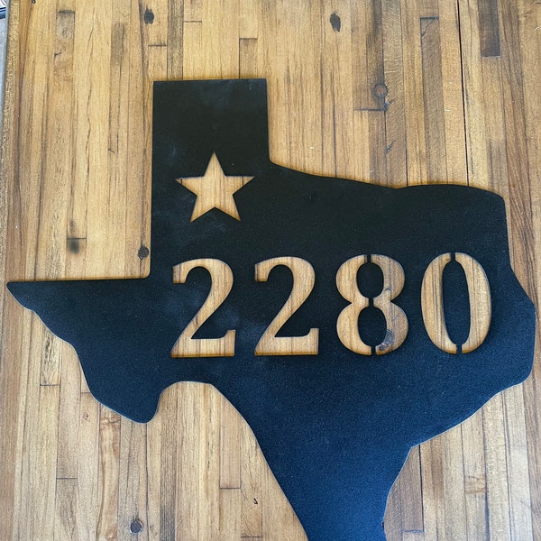 Custom Texas Address/ Name Sign - Etsy