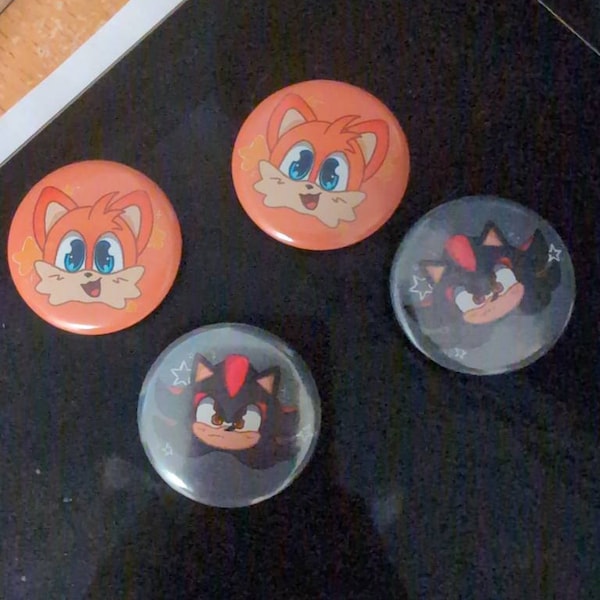 Sonic and Friends Cute Homemade 1.5" (37mm) Badges and Buttons (tails ...