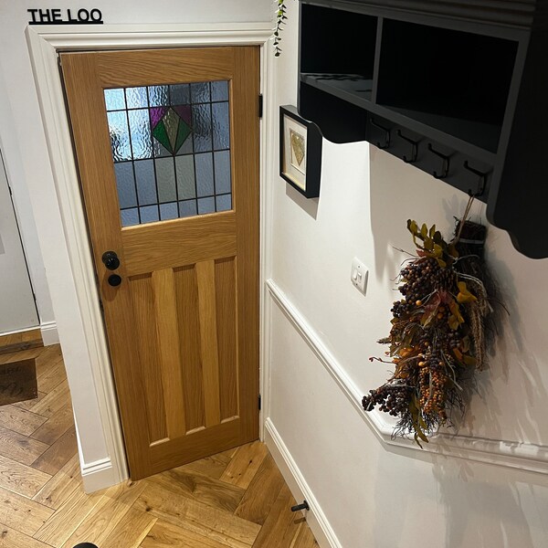 THE LOO Toilet Door Sign, Door Topper, Shelf Decor, Door Frame Art ...