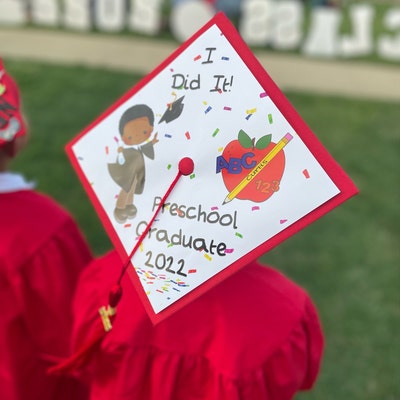 Kindergarten Graduation Cap Topper & Certificate Preschool Graduation ...