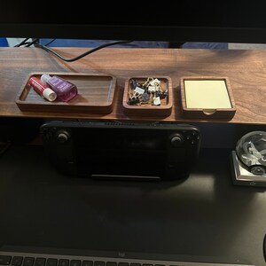 Dual Monitor Desk Shelf, Wooden Monitor Stand, Monitor Riser, Computer ...