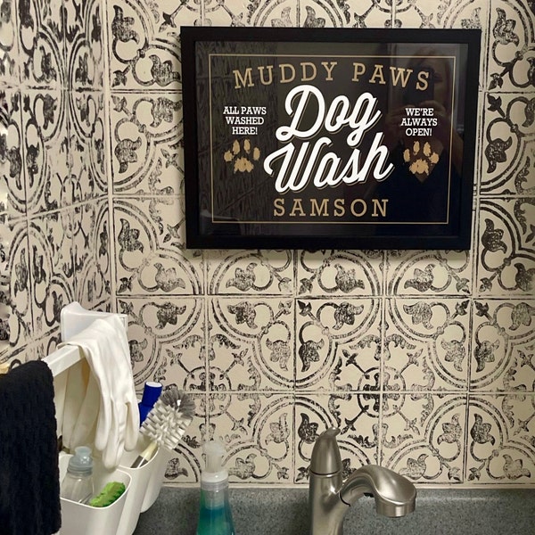 Personalized Dog Grooming Sign, Laundry Room Decor, Laundry Sign, Dog ...