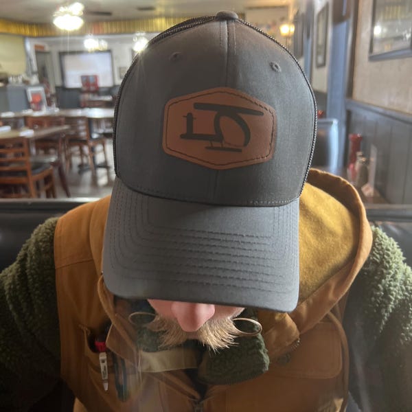 Custom Design Hat, Mesh Back Trucker Hat With Custom Leather Patch ...