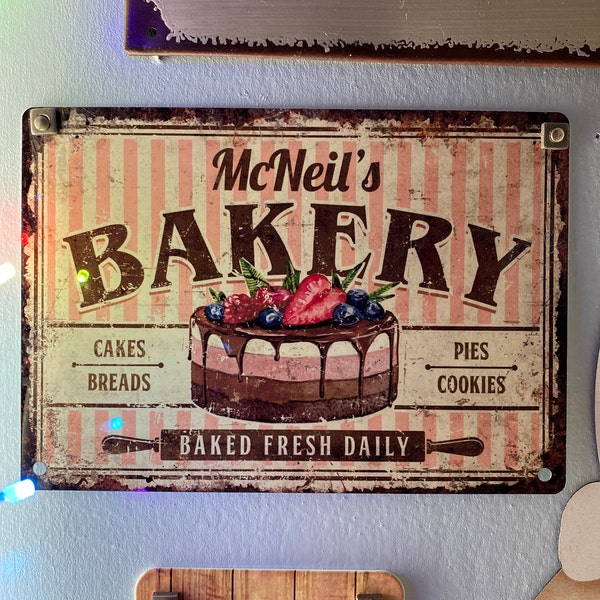 Bakery Sign Bake Shop Decor Kitchen Signs Personalised Gifts for Mom ...