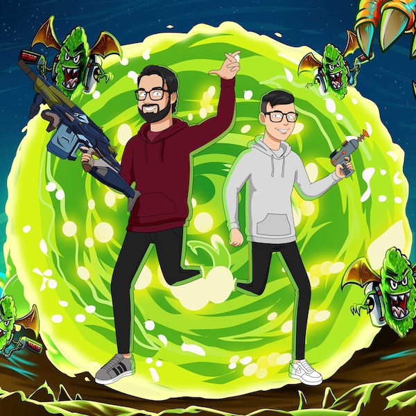 Rick Style Cartoon Portrait, Creative Custom Gifts, Become Your ...