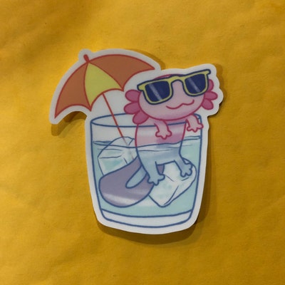 Axolotl Sticker Set / Kawaii Summer Themed Stickers for Laptop, Water ...