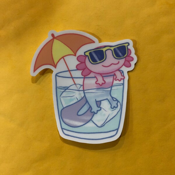 Axolotl Sticker Set / Kawaii Summer Themed Stickers for Laptop, Water ...