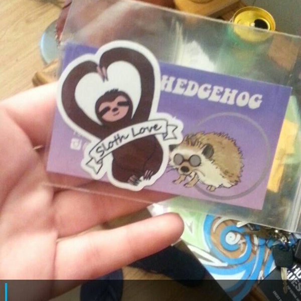 Sloth Love Sticker, Original Art Work Sticker, Laptop Sticker, Phone ...