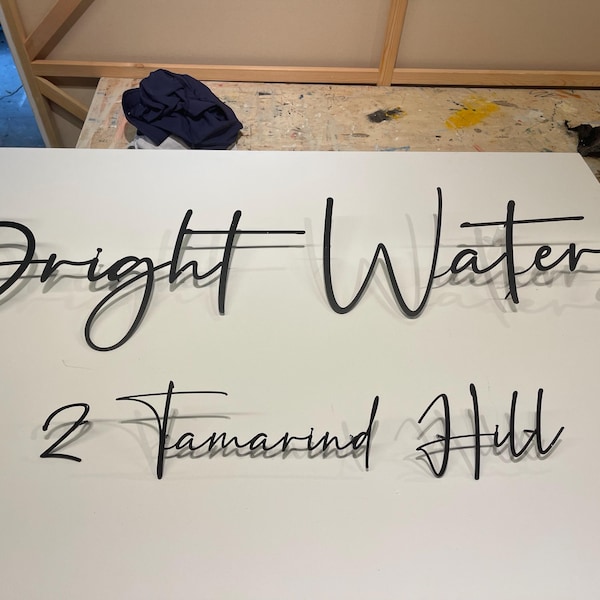Customized Metal House Sign Cursive, Custom Metal Words Custom Metal ...