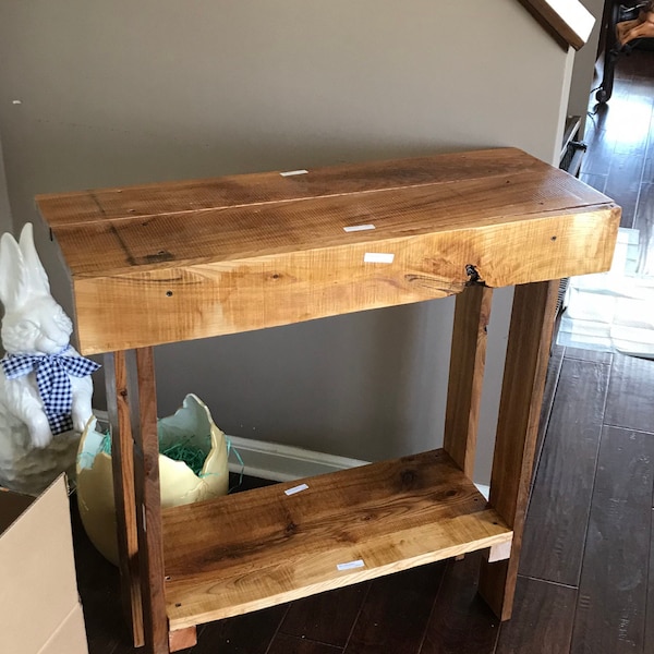Custom Built Rough-sawn Oak Entry Way/console Table - Etsy