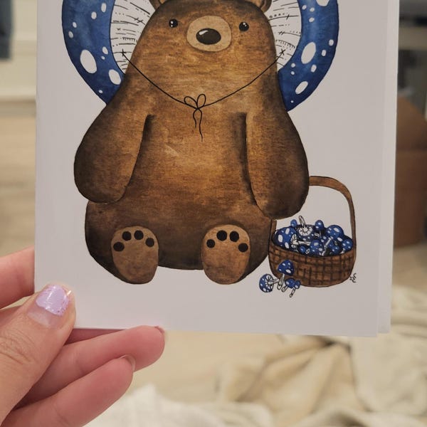 Blueberry Cats Watercolor Print | Carton of Blueberry Cats Wall Art ...