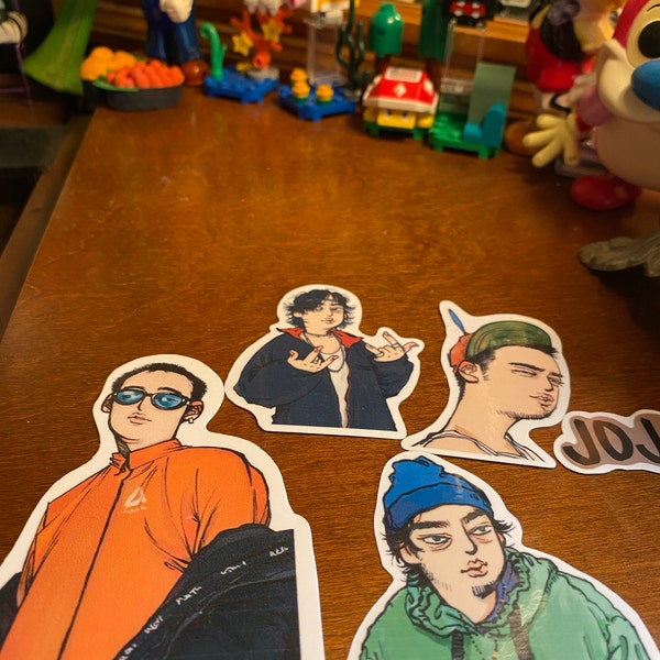 JOJI Illustrated Waterproof Sticker Set - Etsy