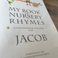 Personalised Nursery Rhyme & Poems Keepsake Book for Newborns and ...