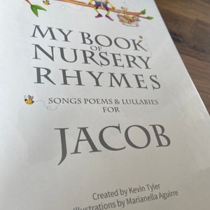 Personalised Nursery Rhyme & Poems Keepsake Book for Newborns and ...
