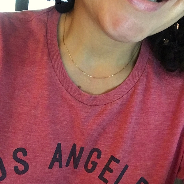 Gold Necklace, Solid Gold Chain, Tiny Gold Chain, Dainty Gold Chain ...