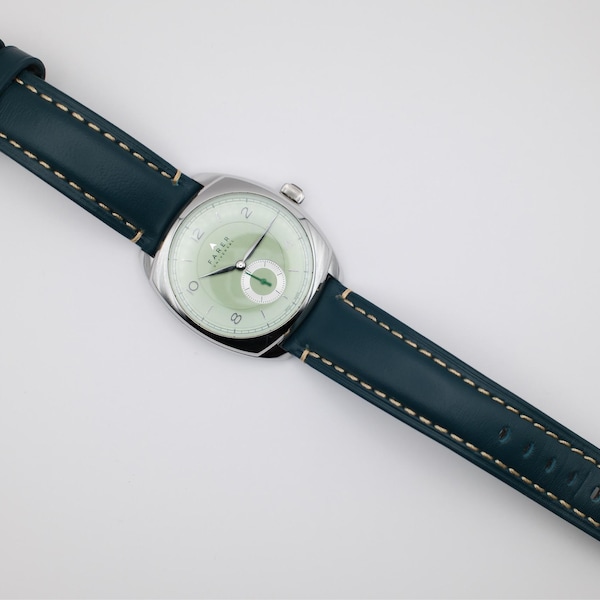 Petrol Blue Full Grain Leather Watch Strap, Quick Release, Padded ...