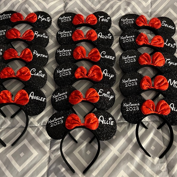 Personalized Mickey or Minnie Ears, Custom Mickey Ears, Personalized ...