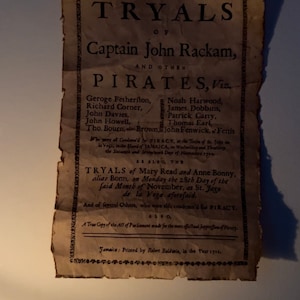 Tryals of Captain Jack Rackham Pirates Anne Bonny Mary Read Aged ...
