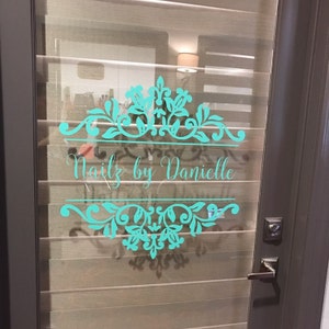 Business Name Decal for Storefront, Custom Graphic Vinyl Lettering ...