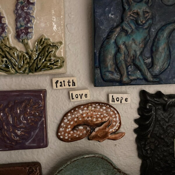 Handmade Ceramic Circle Tile With a Swirl for Use in Mosaics or Other ...